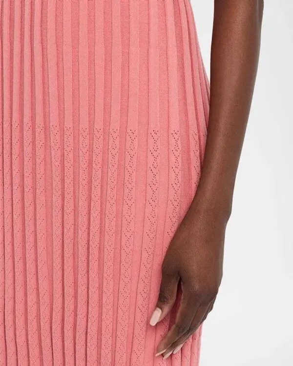 Elie Tahari The Vesper Pointelle Ribbed Midi Sweater Dress - Dragonfrui