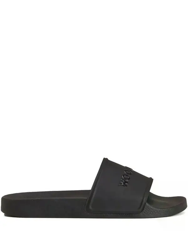 Woolrich Logo-embossed Slides - Black