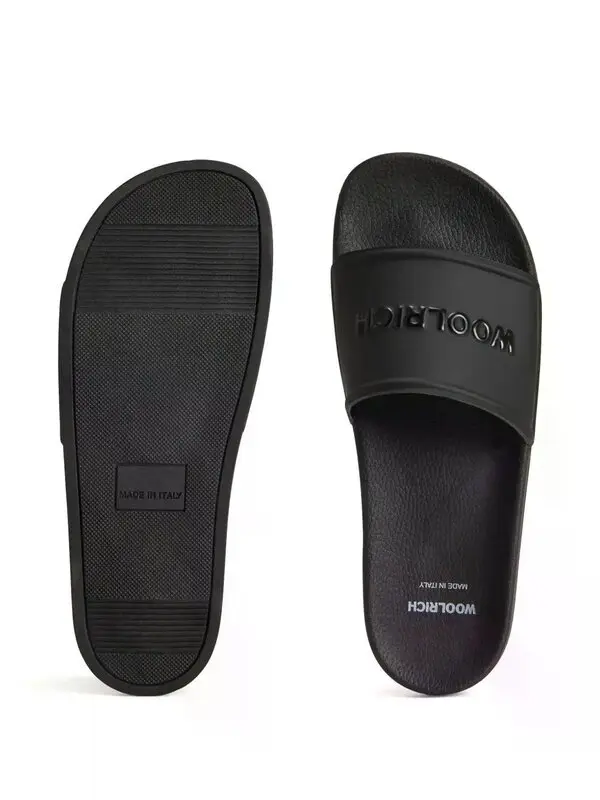 Woolrich Logo-embossed Slides - Black