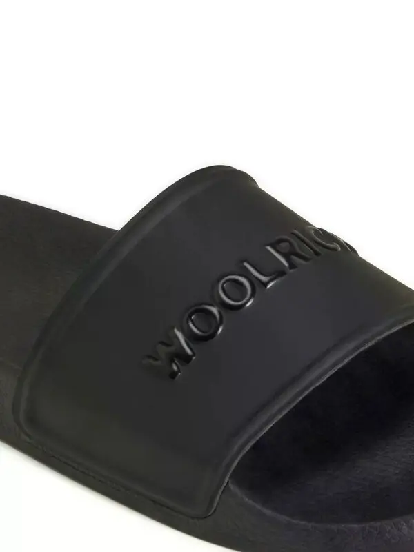 Woolrich Logo-embossed Slides - Black