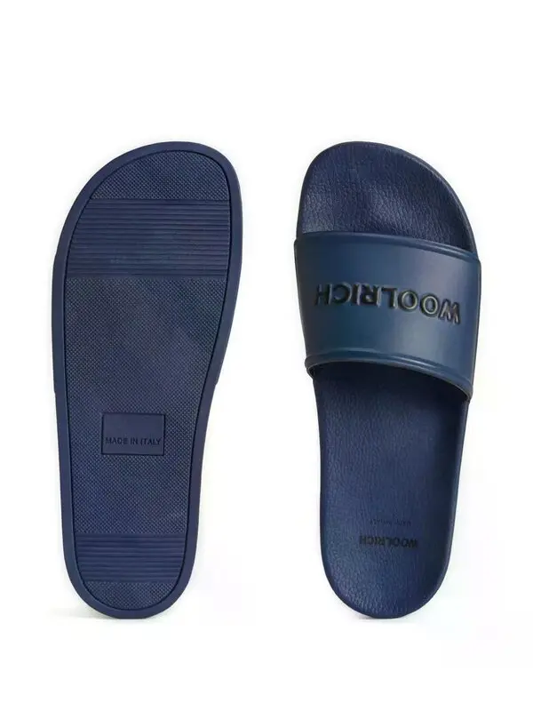 Woolrich Logo-embossed Slides - Blue
