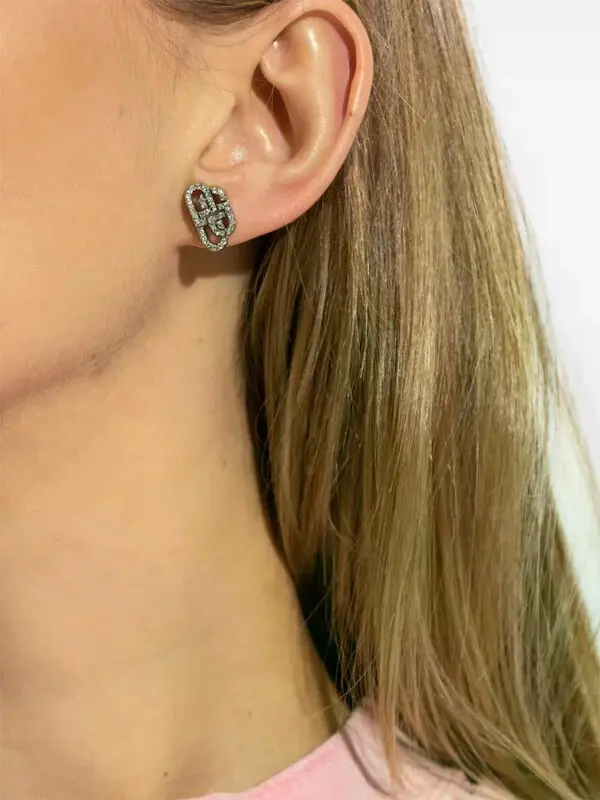 Balenciaga Logo Stud Earrings