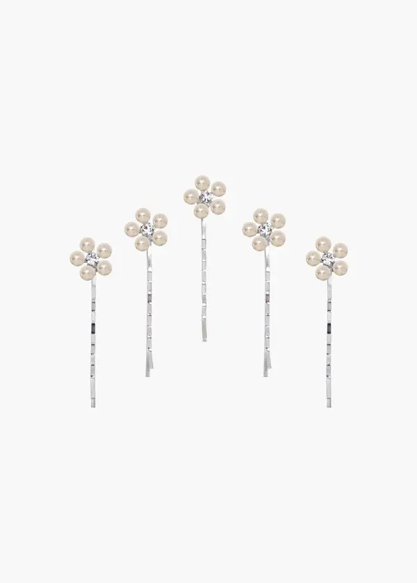 JENNIFER BEHR Zaya Bobby Pin Set - Silver