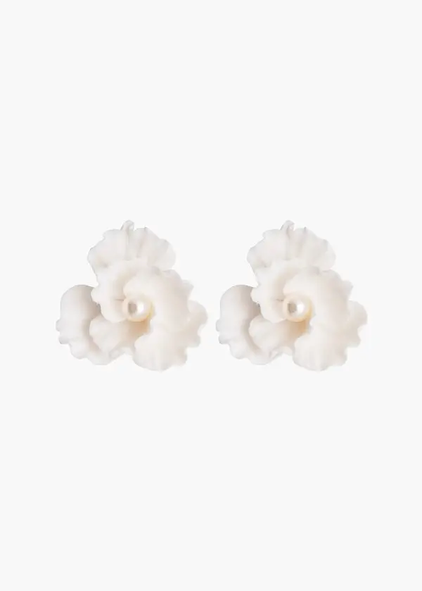 JENNIFER BEHR Karissa Earrings - Cream