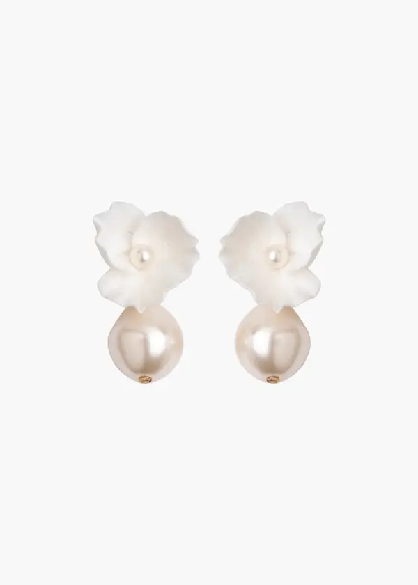 JENNIFER BEHR Clarabel Earrings - Cream