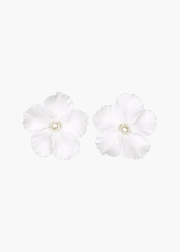 JENNIFER BEHR Verone Flower Earrings - Cream