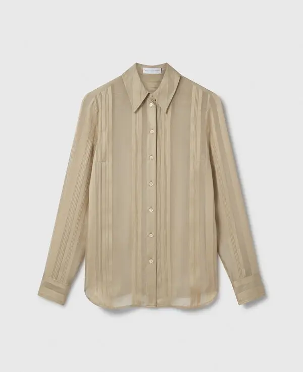 Stella McCartney Sheer Striped Paneled Shirt