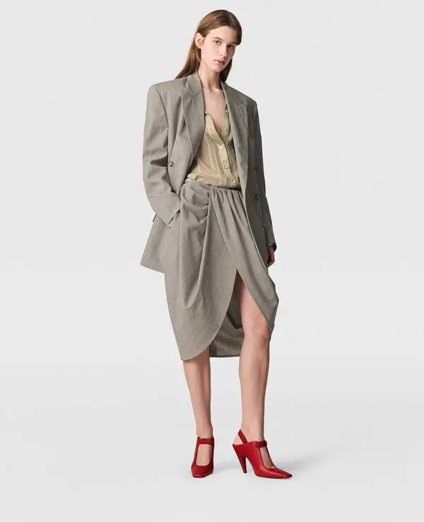Stella McCartney Sheer Striped Paneled Shirt
