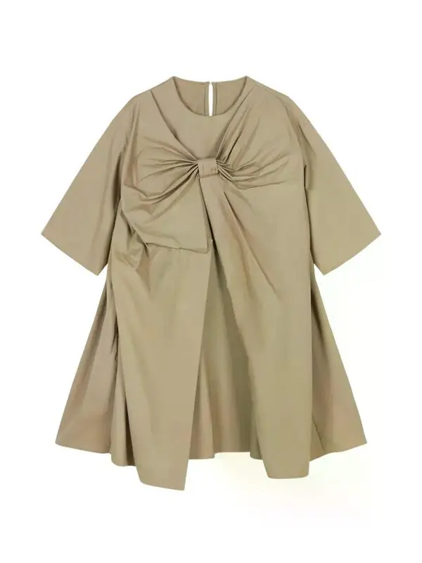 JNBY Bow Pleat Dress - Brown