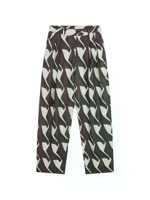 JNBY Pattern-printed Tapered Trousers - Neutrals