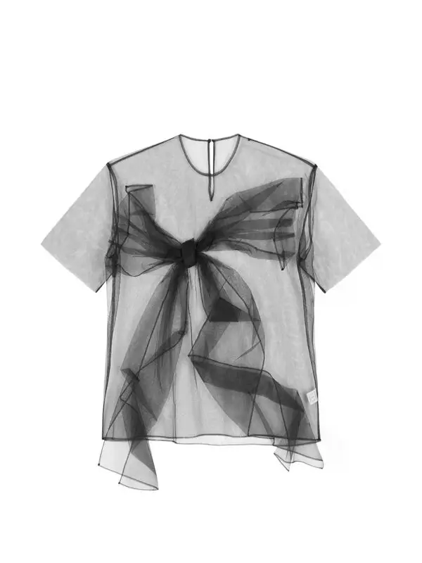 JNBY Bow-embellished T-shirt - Black