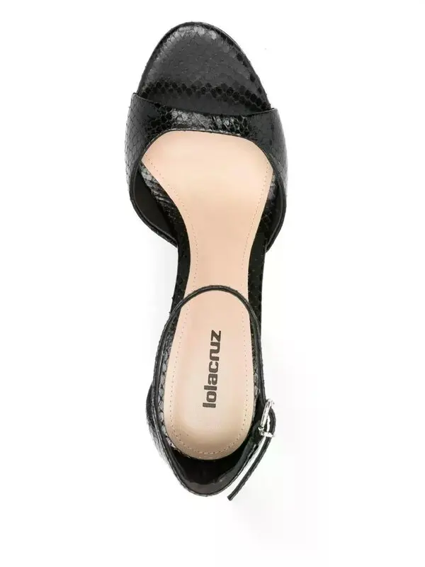 Lola Cruz 100mm Kumala Sandals - Black