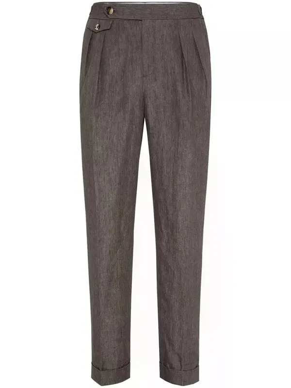 Brunello Cucinelli Tailored Linen Trousers