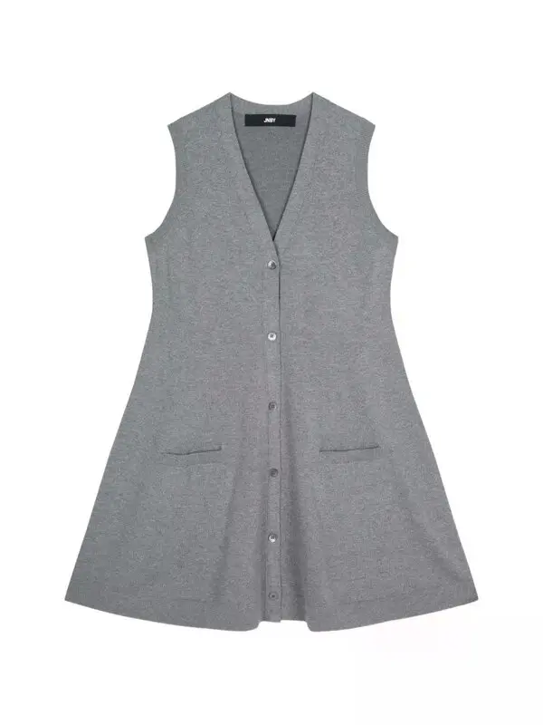 JNBY V-neck Sleeveless Knitted Dress - Grey