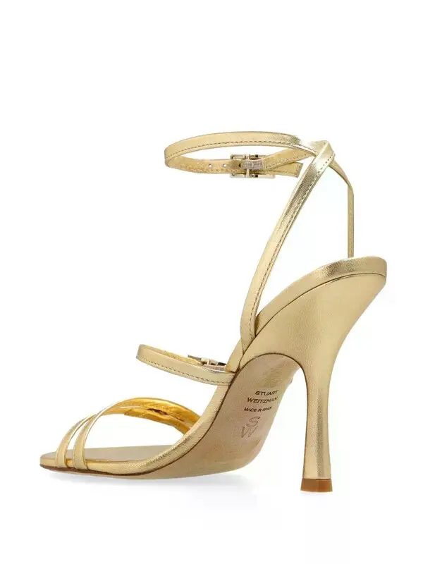 STUART WEITZMAN 100mm Georgie Sandals - Gold