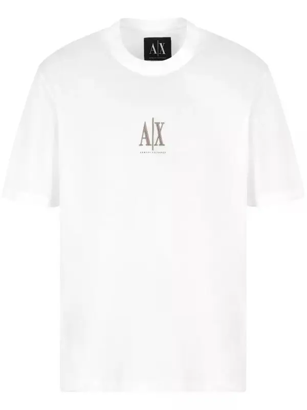 Armani Exchange Logo-embroidered T-shirt - White
