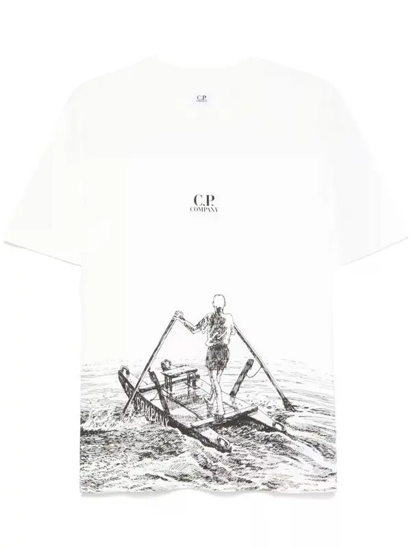 C.P. COMPANY Graphic-print T-shirt - White