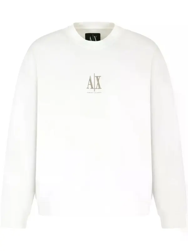Armani Exchange Logo-embroidered Sweatshirt - White