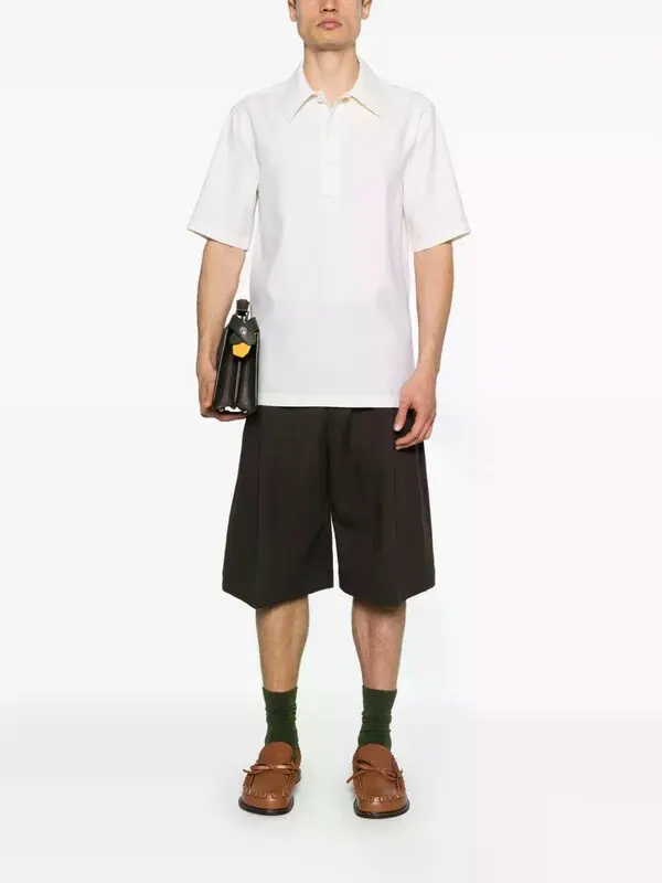JIL SANDER Wool Polo Shirt - Neutrals