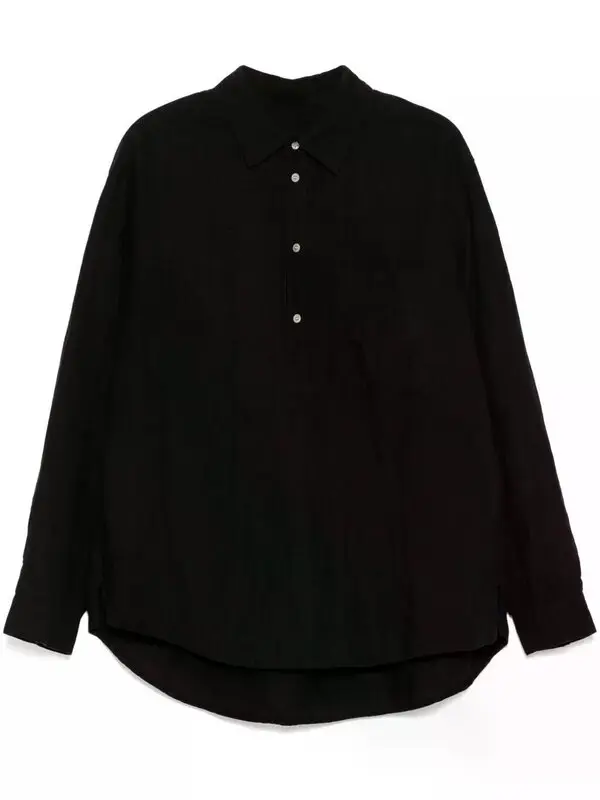 CROQUIS Crease-effect Shirt - Black