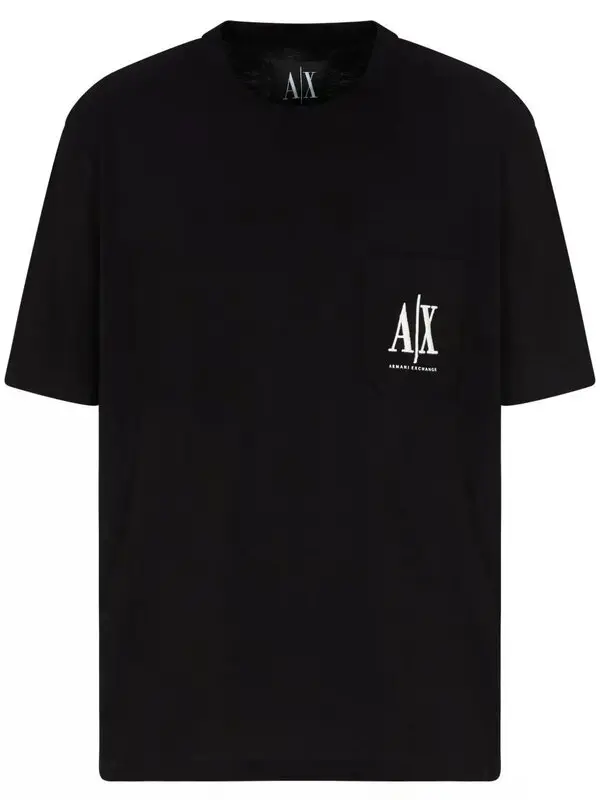 Armani Exchange Logo-embroidered T-shirt