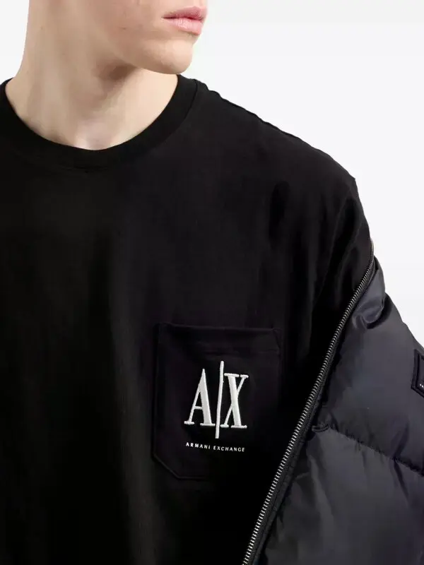 Armani Exchange Logo-embroidered T-shirt