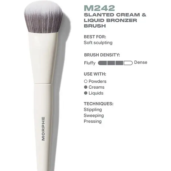 MORPHE M242 Slanted Cream & Liquid Bronzer Brush