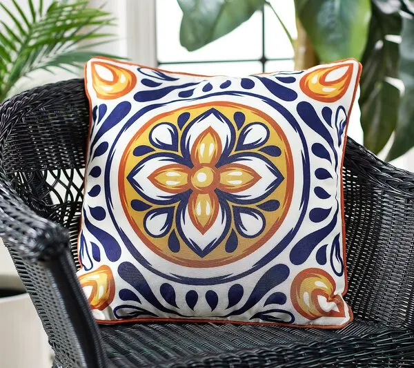 MARIGOLD As Is Talavera 18' X 18' Printed In/out Pillow - One-color