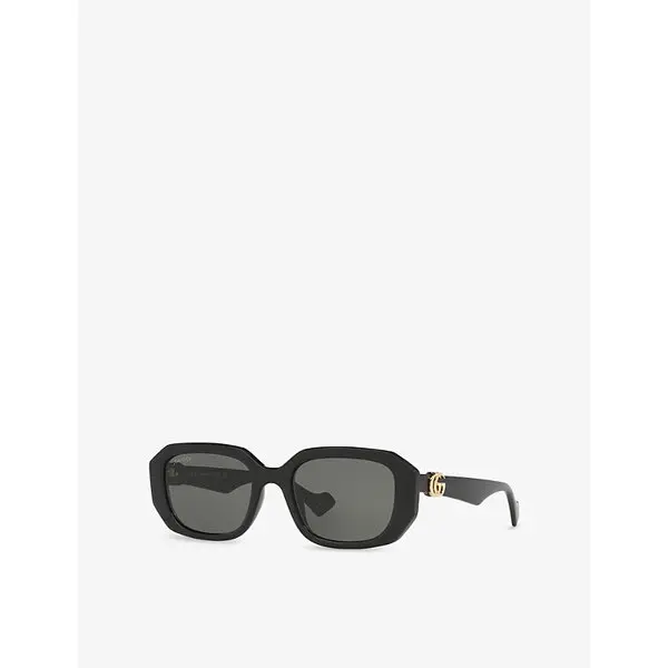 Gucci Gg1535s Rectangular Sunglasses - Black