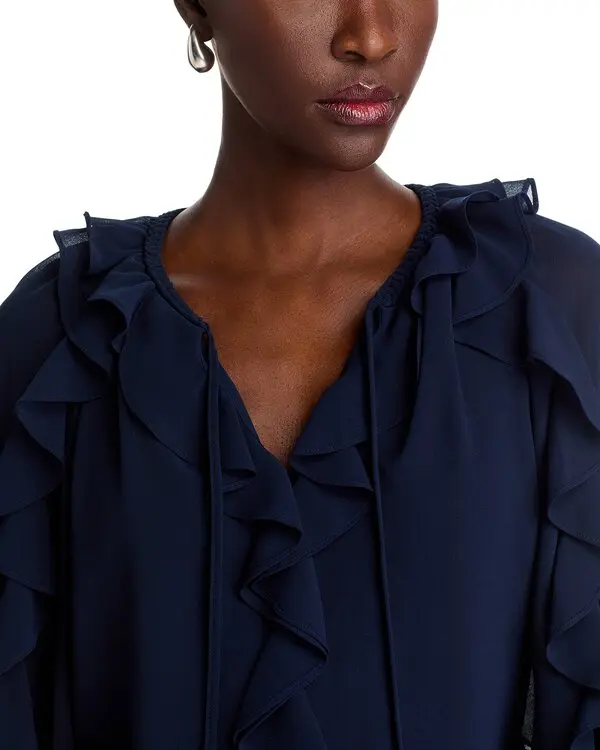 Kobi Halperin Bali Tie Blouse - Navy