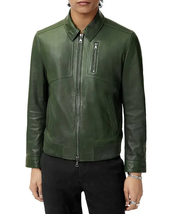 John Varvatos Kai Aviator Leather Jacket