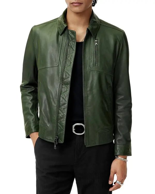 John Varvatos Kai Aviator Leather Jacket