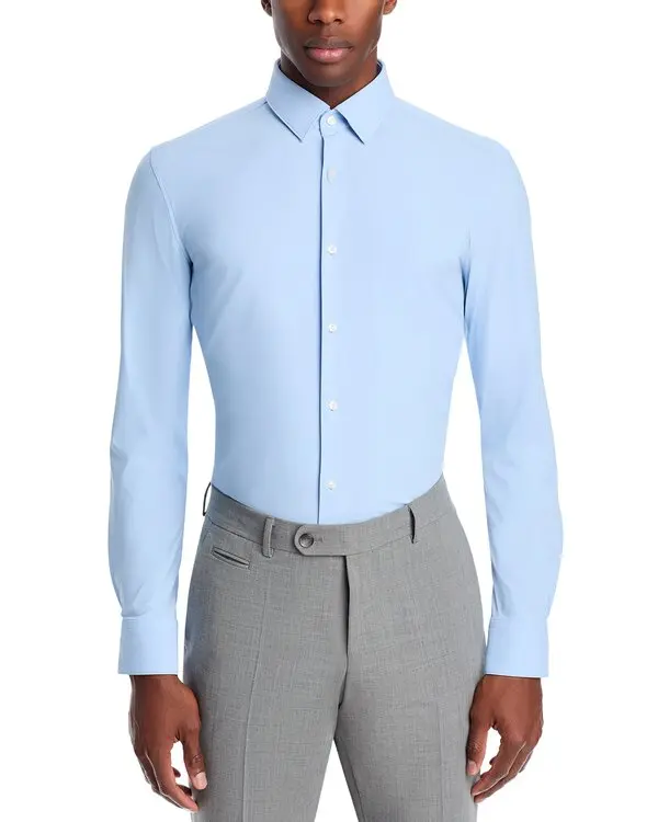 Boss Hank Slim Fit Performance Dress Men Shirt - Light Pastel Blue