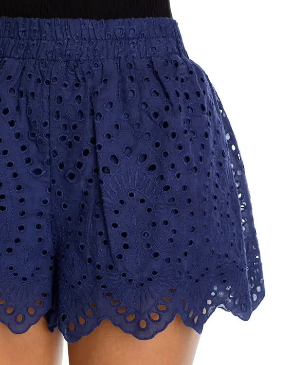 Aqua Eyelet Shorts Exclusive