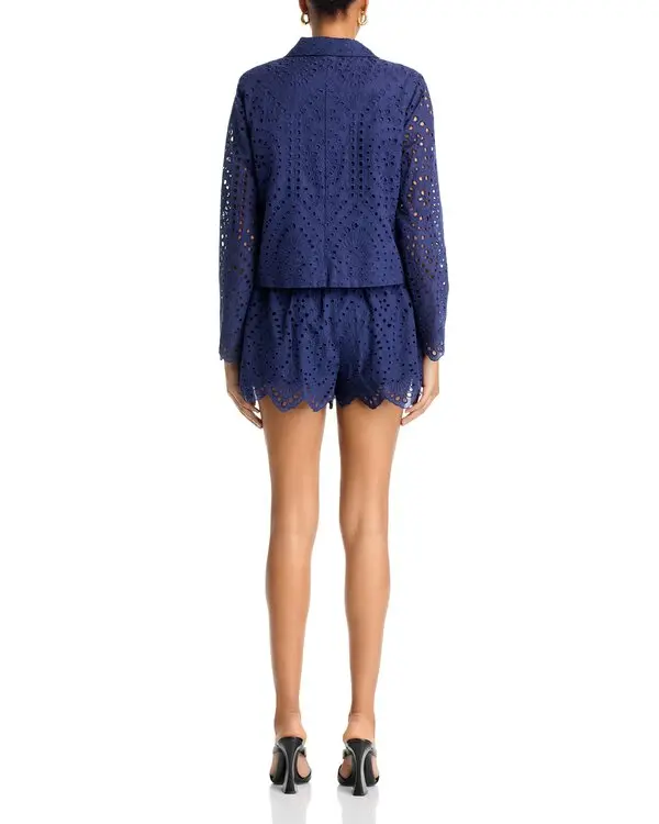 Aqua Eyelet Shorts Exclusive