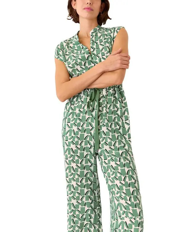 Whistles Abstract Squares Jumpsuit - Ivory/multi