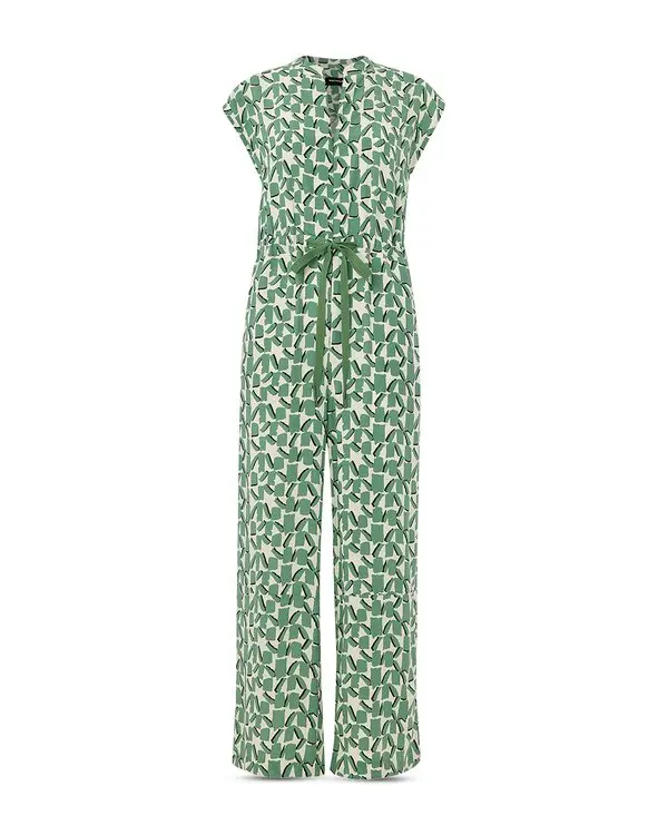 Whistles Abstract Squares Jumpsuit - Ivory/multi
