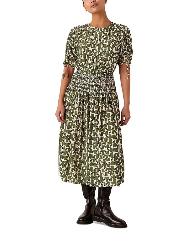 Whistles Abstract Squares Midi Dress