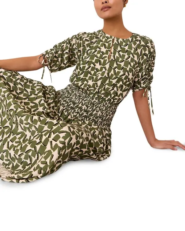 Whistles Abstract Squares Midi Dress