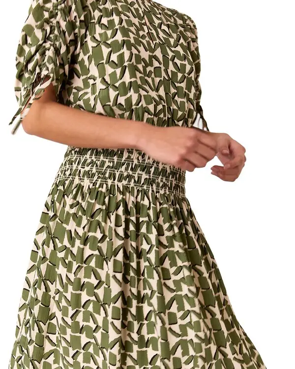 Whistles Abstract Squares Midi Dress