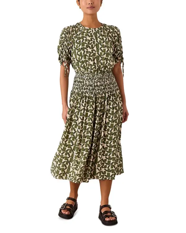 Whistles Abstract Squares Midi Dress