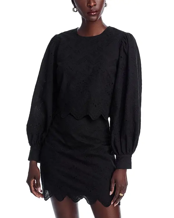 Aqua Eyelet Top Exclusive