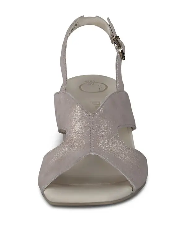 Paul Green Verona Slingback Sandals - Cache Metallic Suede