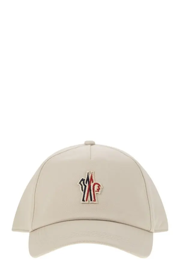 Moncler Cotton Gabardine Baseball Cap - Beige