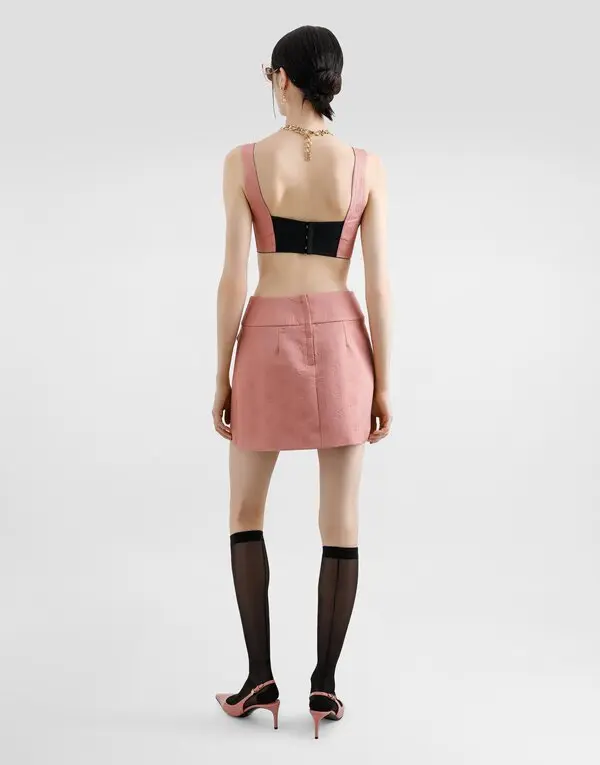 Dolce & Gabbana Quilted Jacquard Bralette Top With Dg Logo