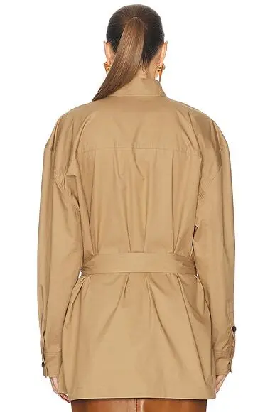 Saint Laurent Belted Long Sleeve Shirt