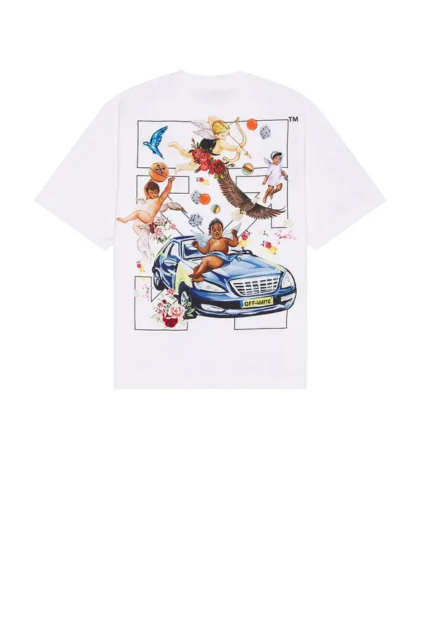 Off-White Fresco Arrow Skate Short Sleeve Tee In White