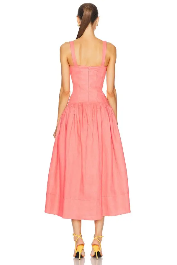 linen dress made in italy Shop Pink Linen Shift Dress | Italian Linen main image 0