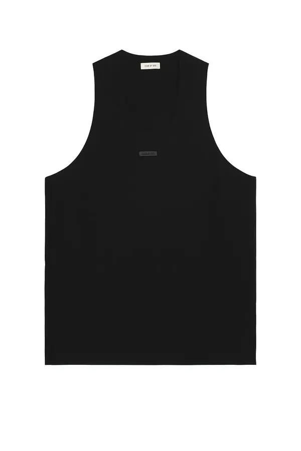 Fear Of God Cotton Wool Blend Tank Top - Black