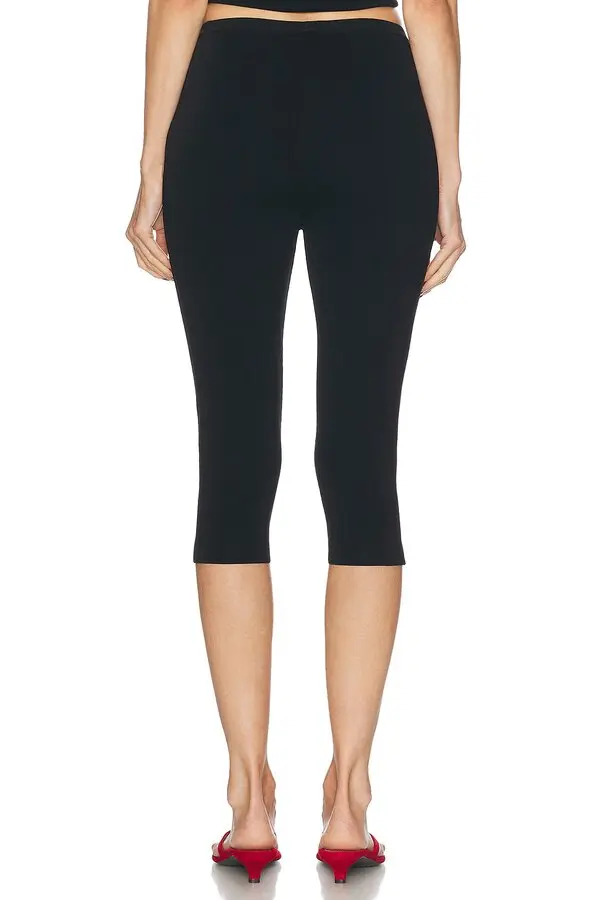 TOTEME Compact Knit Capri Trouser - Black